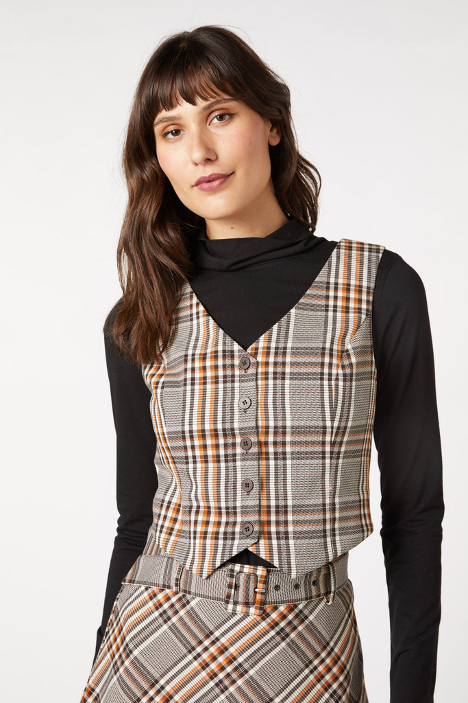 Tabitha Check Vest – Princess Highway