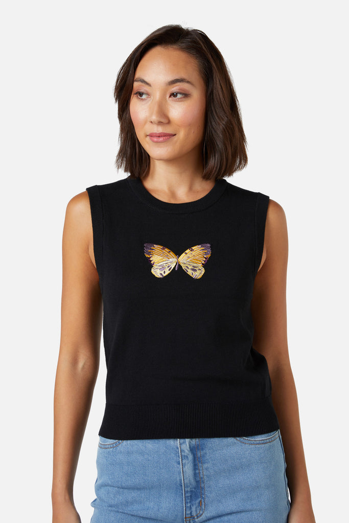 Butterfly Embroidered Vest – Princess Highway