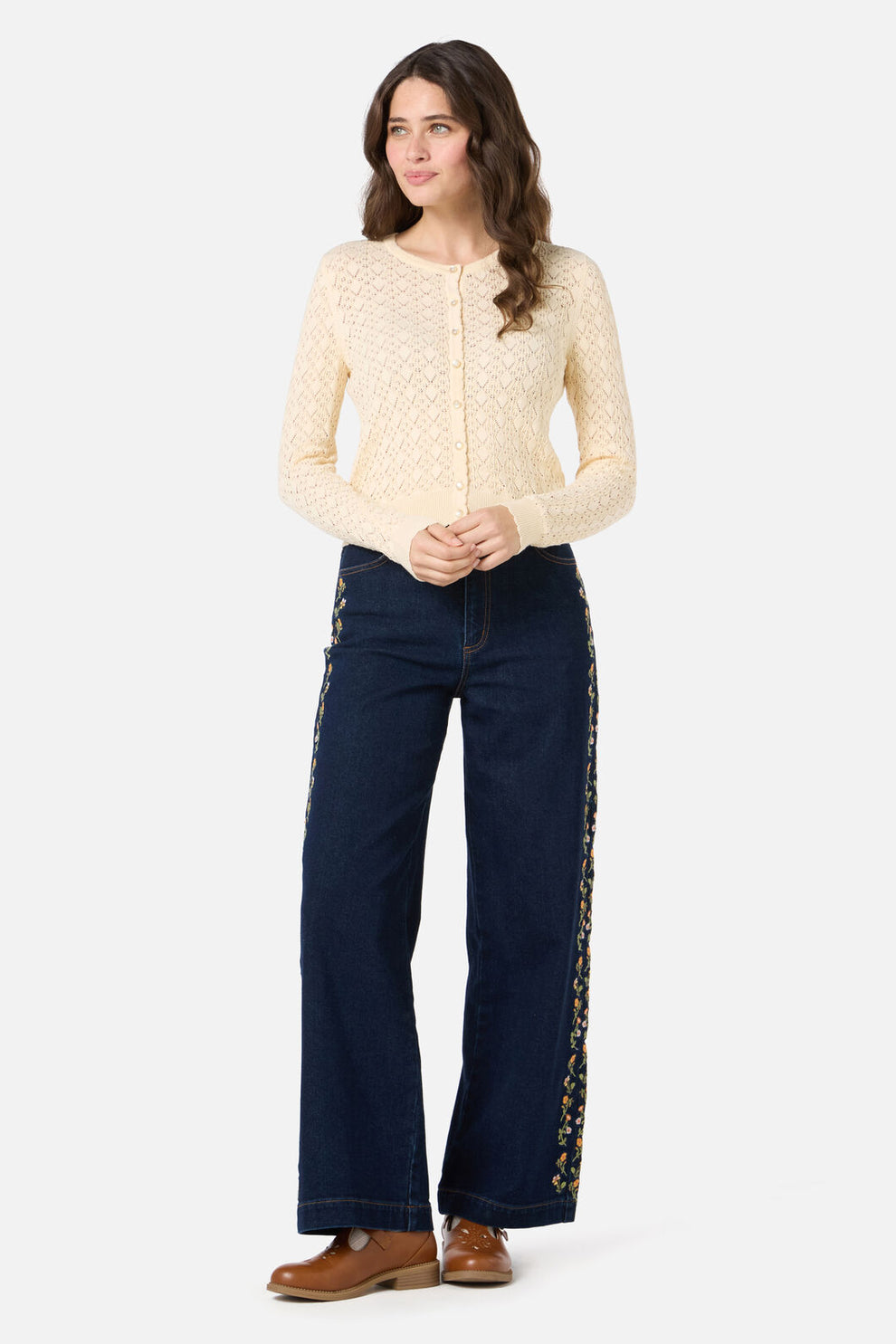 Clarissa Pointelle Cardigan – Princess Highway