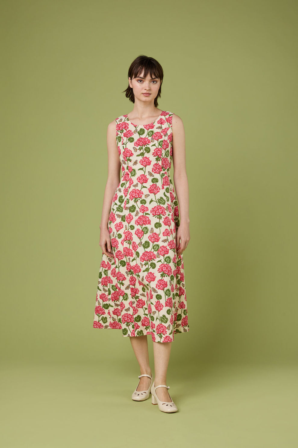 Geranium Flower Midi Dress – Princess Highway