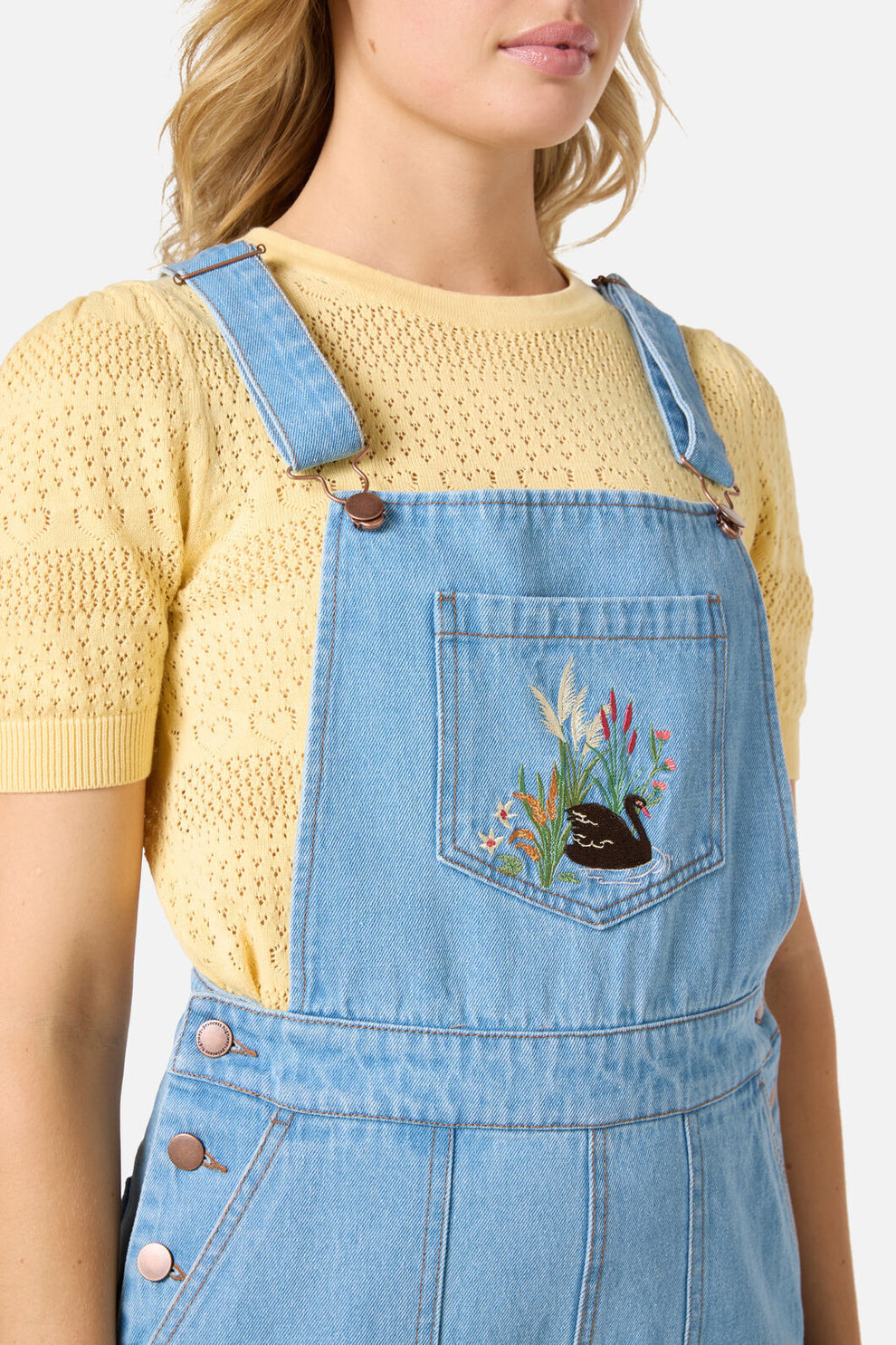 Swan Embroidered Overall – Princess Highway