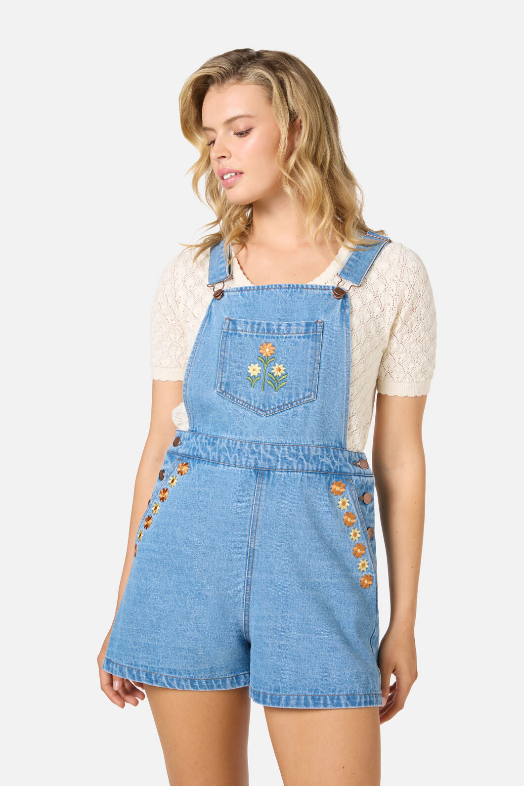 Cleo Embroidered Short Overall – Princess Highway