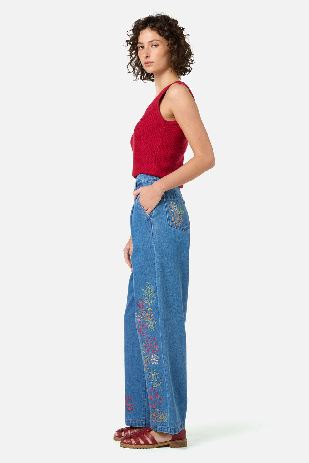 Alexa Flower Embroidered Jean – Princess Highway