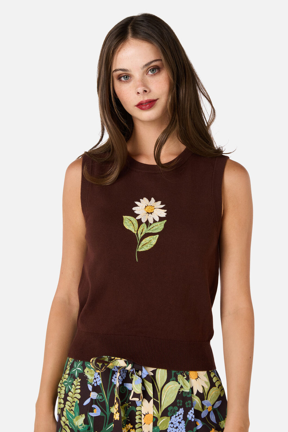 Daisy Embroidered Knit Vest – Princess Highway
