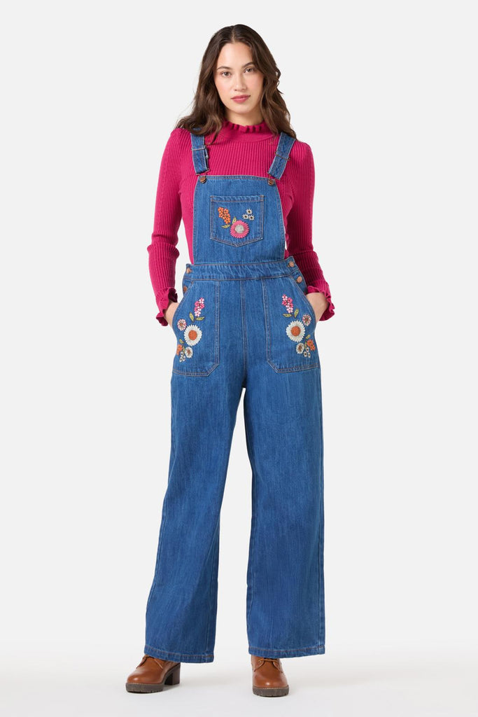 Viva Floral Embroidered Overall – Princess Highway