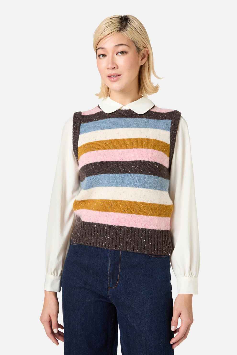 Aurora Stripe Knit Vest – Princess Highway