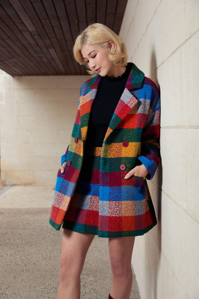 Milly Bright Check Coat – Princess Highway