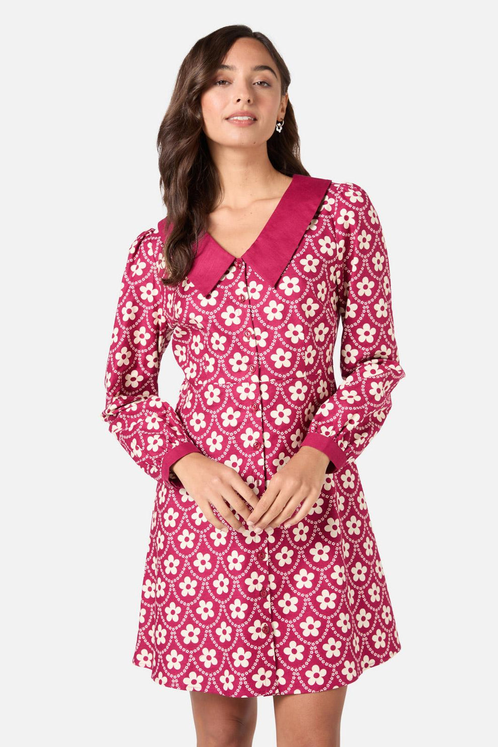 Megan Cute Collar Mini Dress – Princess Highway