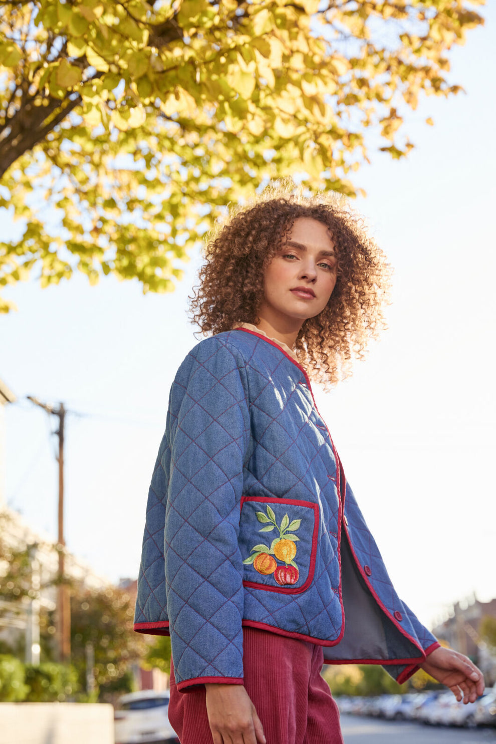 Fruit Emb Quilted Jacket – Princess Highway
