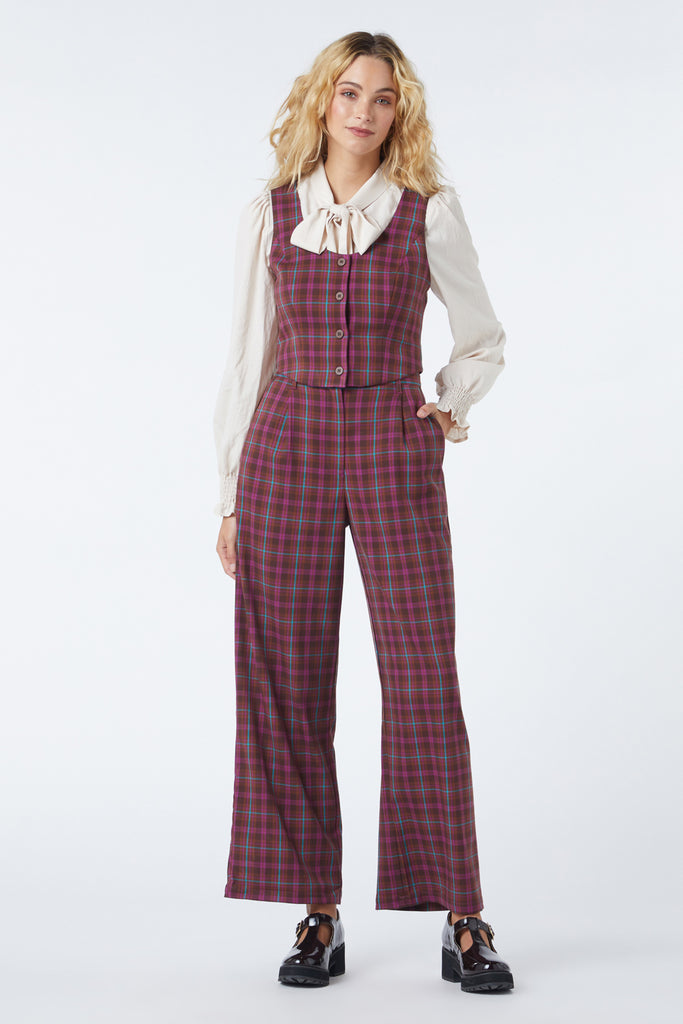 Ginger Check Vest – Princess Highway