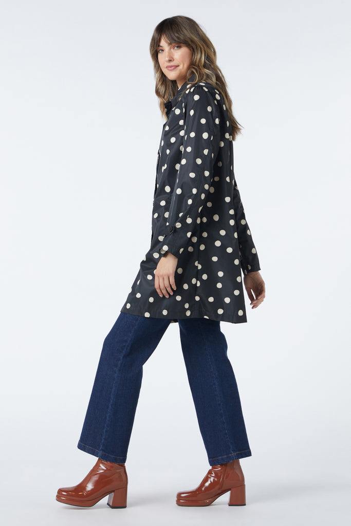 Georgie Spot Collared Raincoat – Princess Highway