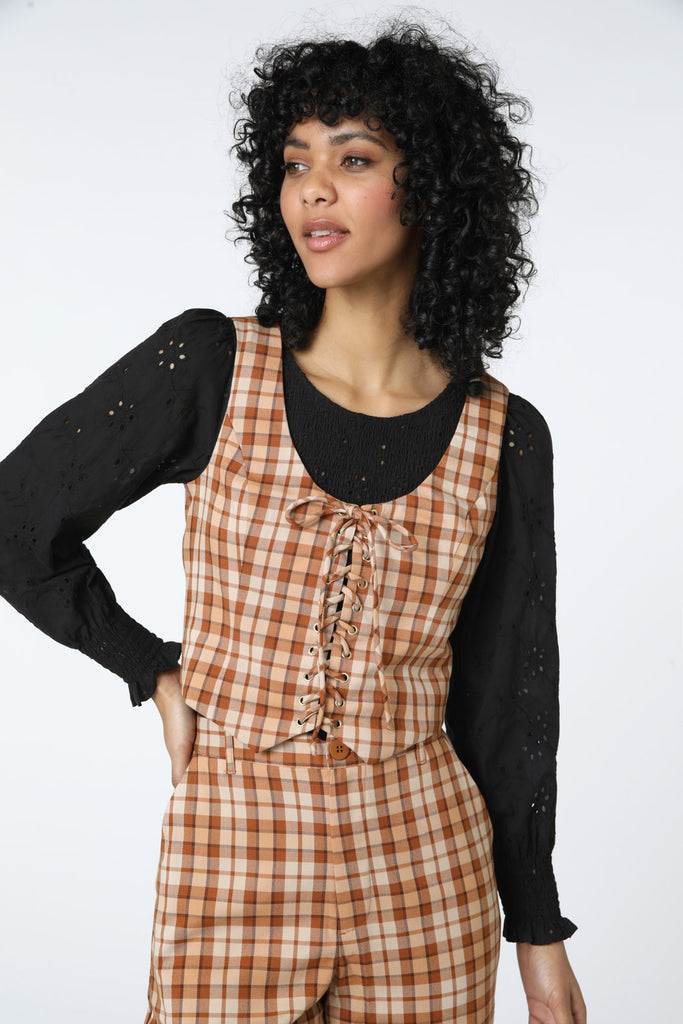 Stacey Check Vest – Princess Highway