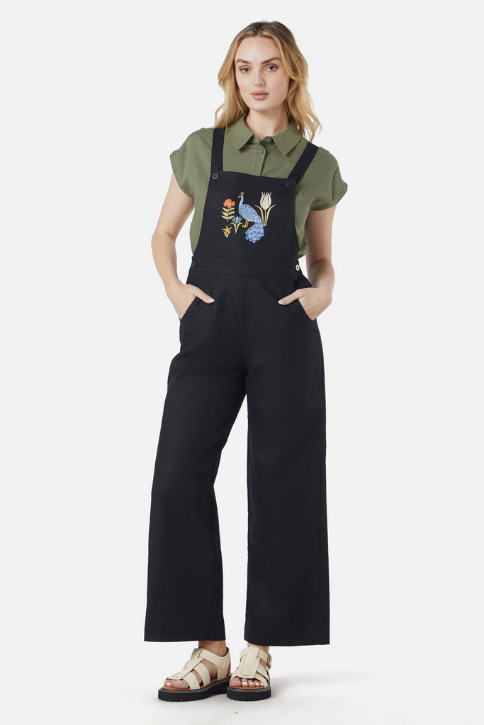 Peacock Embroidered Overalls – Princess Highway